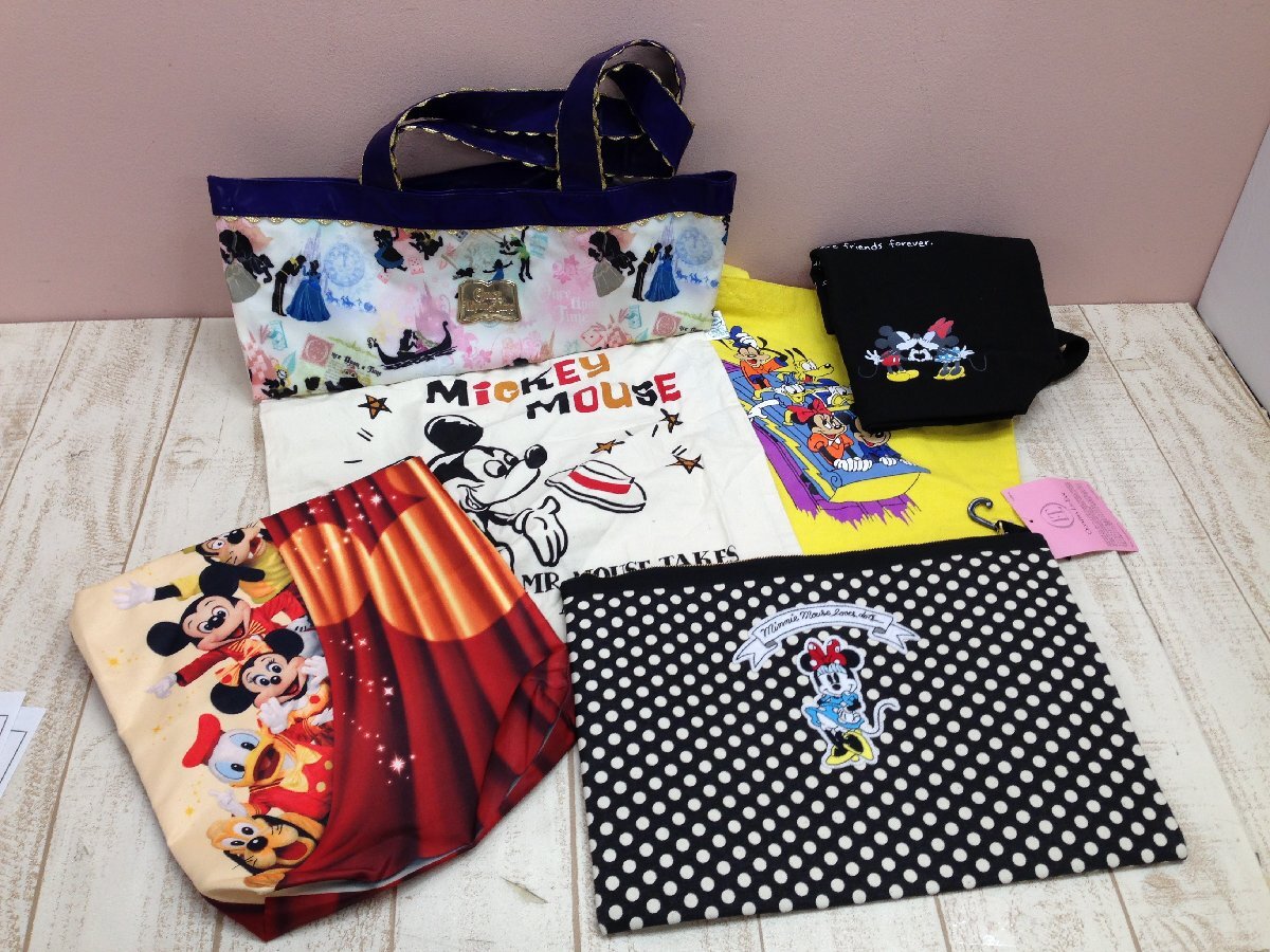 Yahoo!オークション - ディズニー ミッキー ミニー トートバッグ ポー...