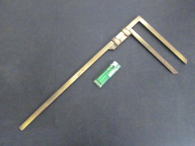 Yahoo!オークション - J153 真鍮 はさみ尺 / 35cm / 表裏センチ目盛