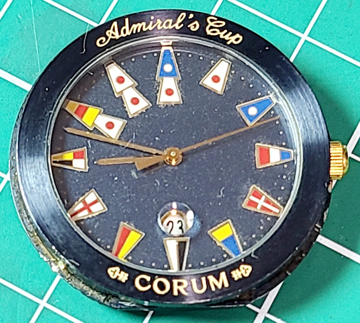 CORUM コルム アドミラルズカップ ガンブルー V52B メンズ 稼働 トップのみ ベゼル無し(コルム)｜売買されたオークション情報、yahooの商品情報をアーカイブ公開 - オークファン ...