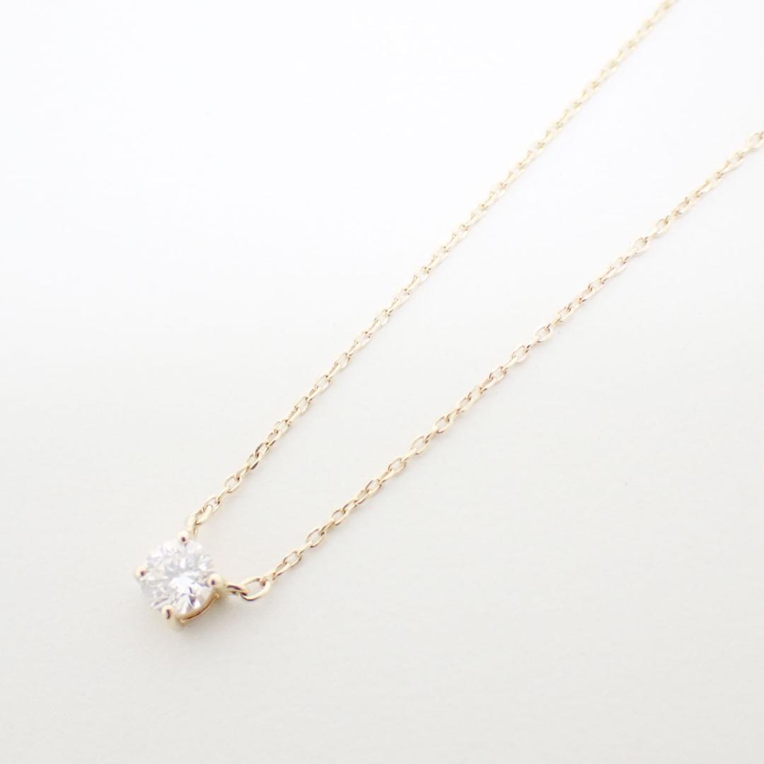 Yahoo!オークション - EA225 ネックレス K18 ダイヤモンド 0.12ct 0.9g