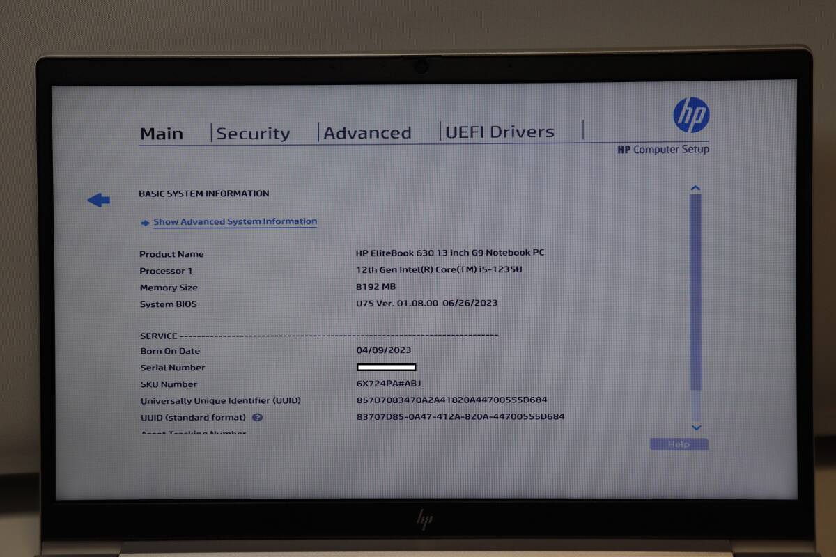 Yahoo!オークション - M904. HP / EliteBook 630 G9 / Core i5-1235U