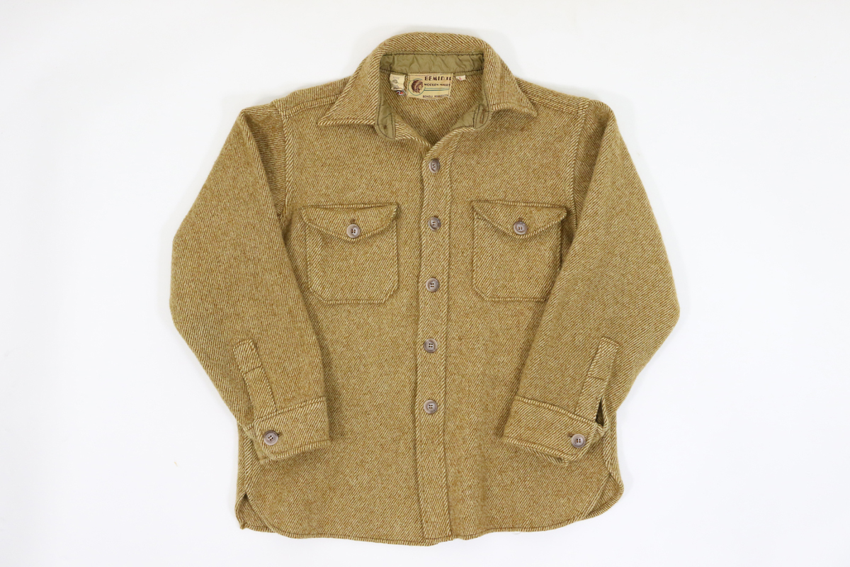 Yahoo!オークション - 古着 K736 Lサイズ ウール ナイロン シャツ ジャ...