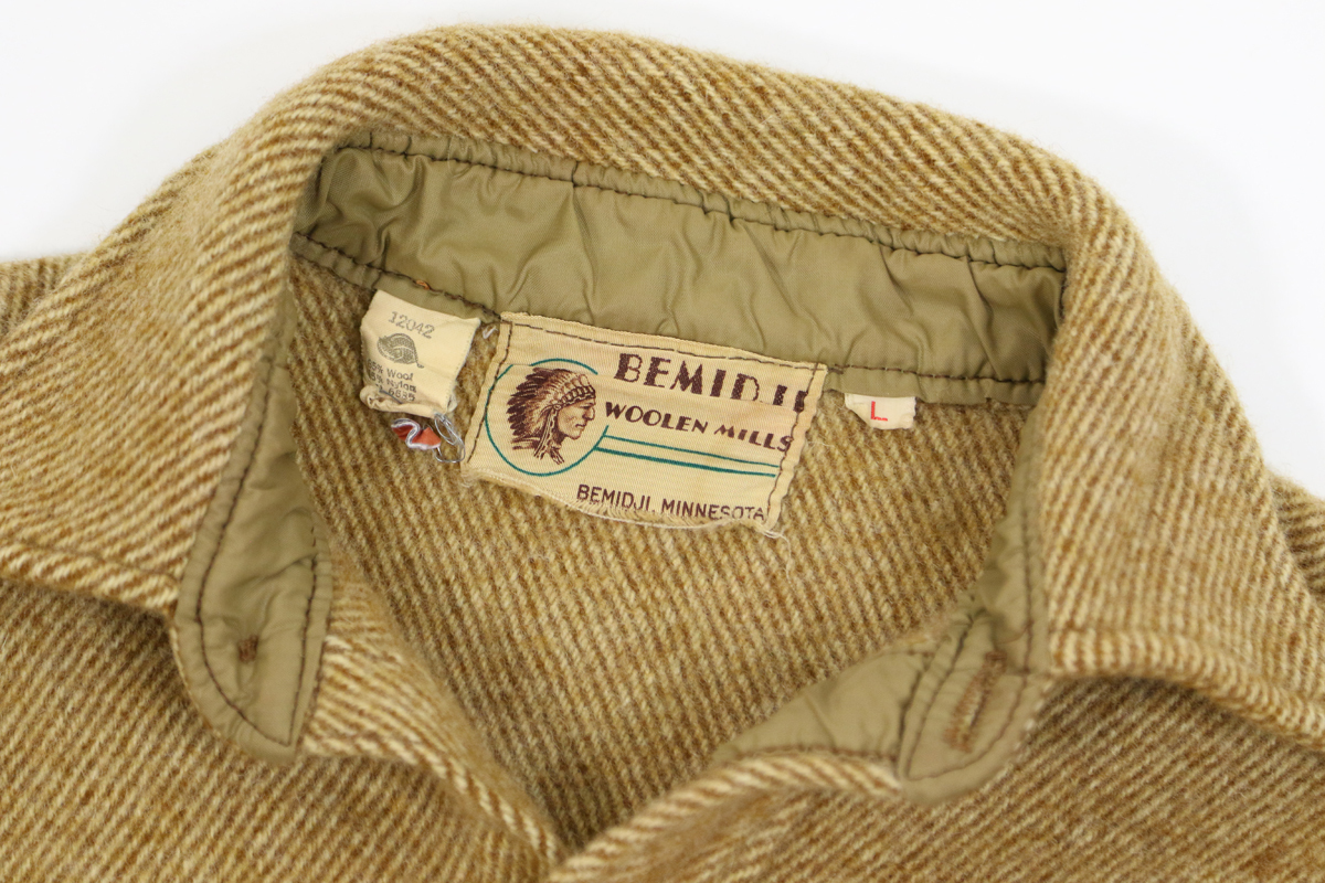 Yahoo!オークション - 古着 K736 Lサイズ ウール ナイロン シャツ ジャ...