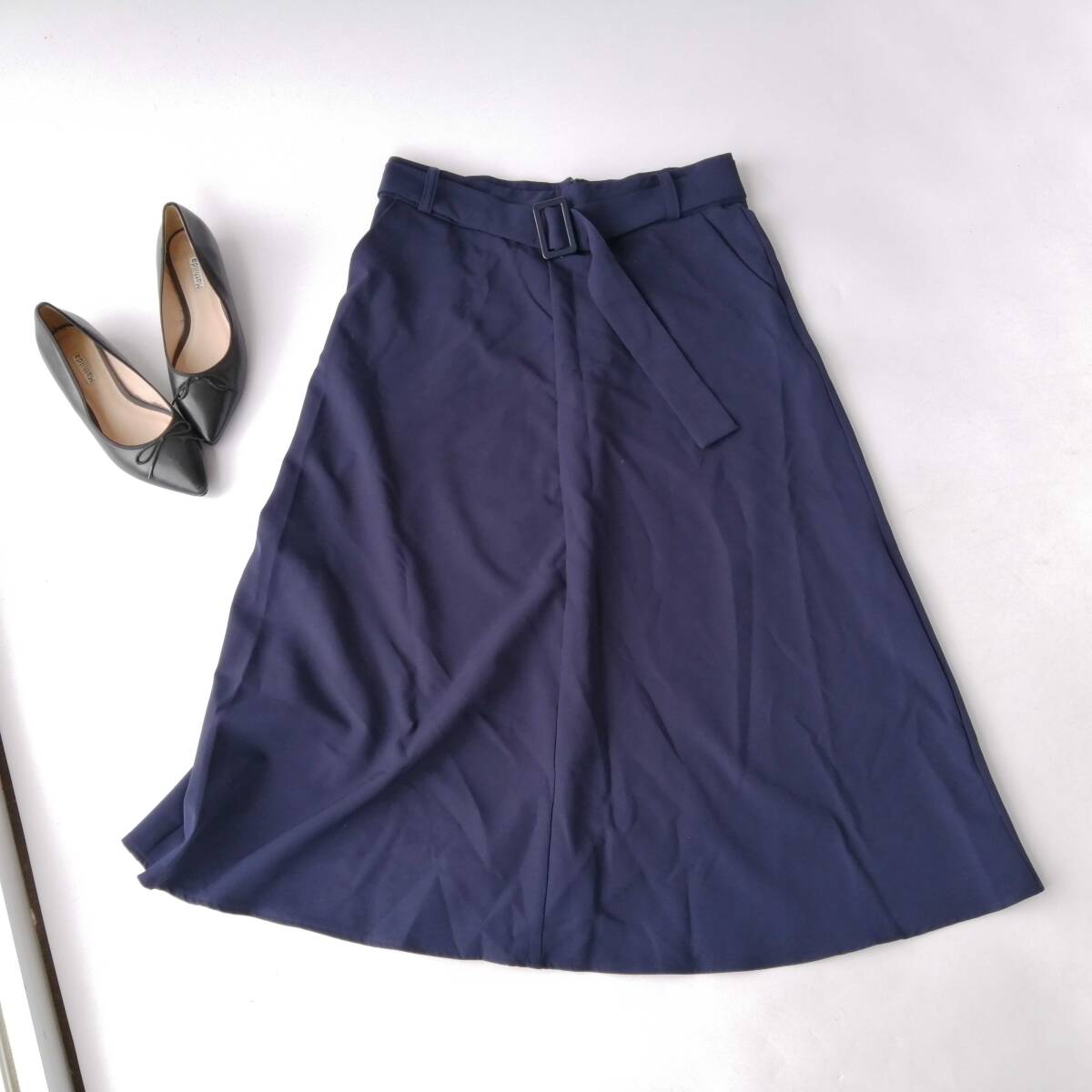 Yahoo!オークション - asos エイソス ロングスカート サイズ44 ネイビ...