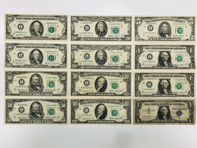 Yahoo!オークション - UWA(10266) アメリカドル 旧紙幣 おまとめ 合計3...