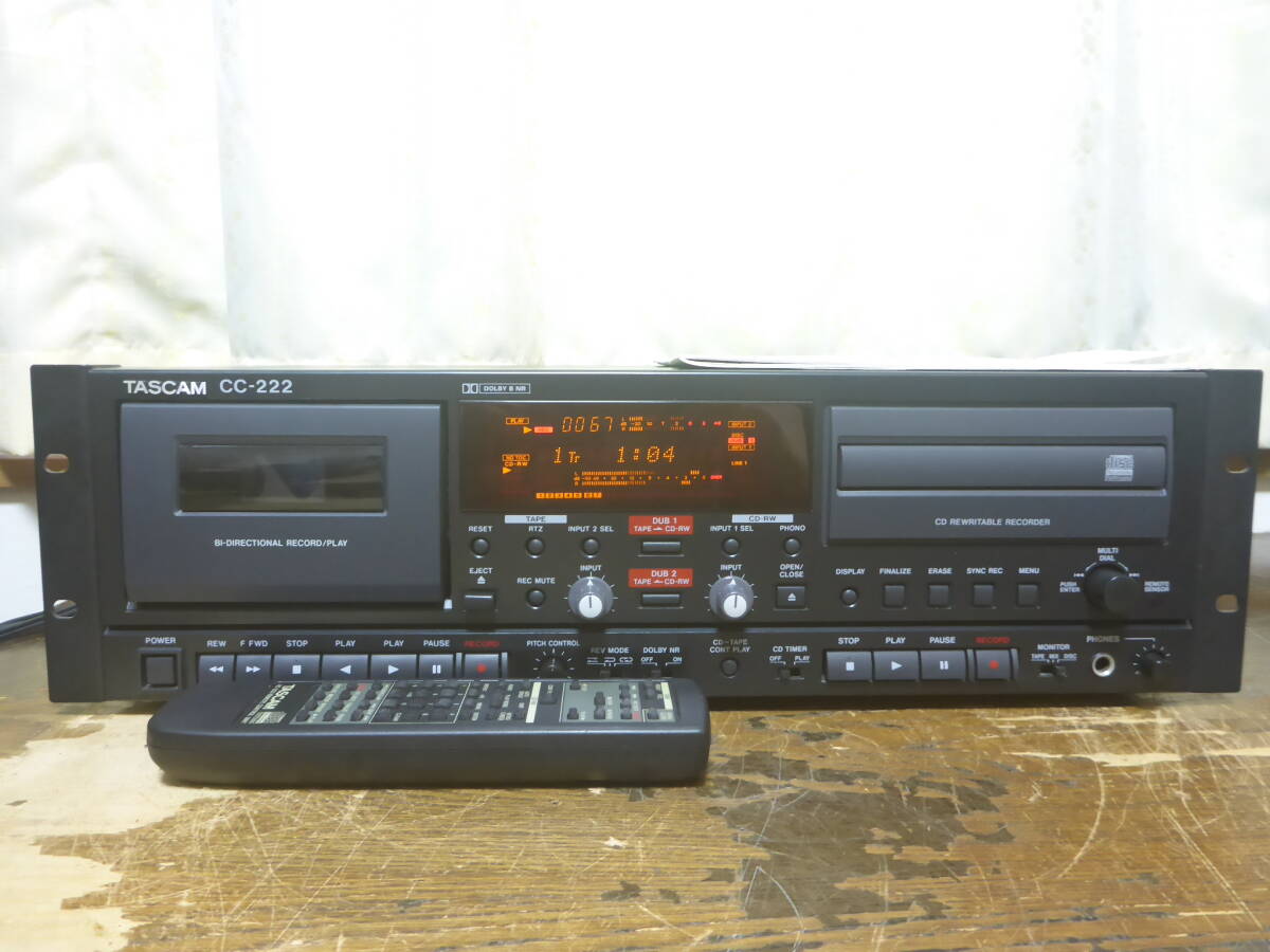 Yahoo!オークション - TASCAM CC-222 業務用CDカセットレコーダー タス...