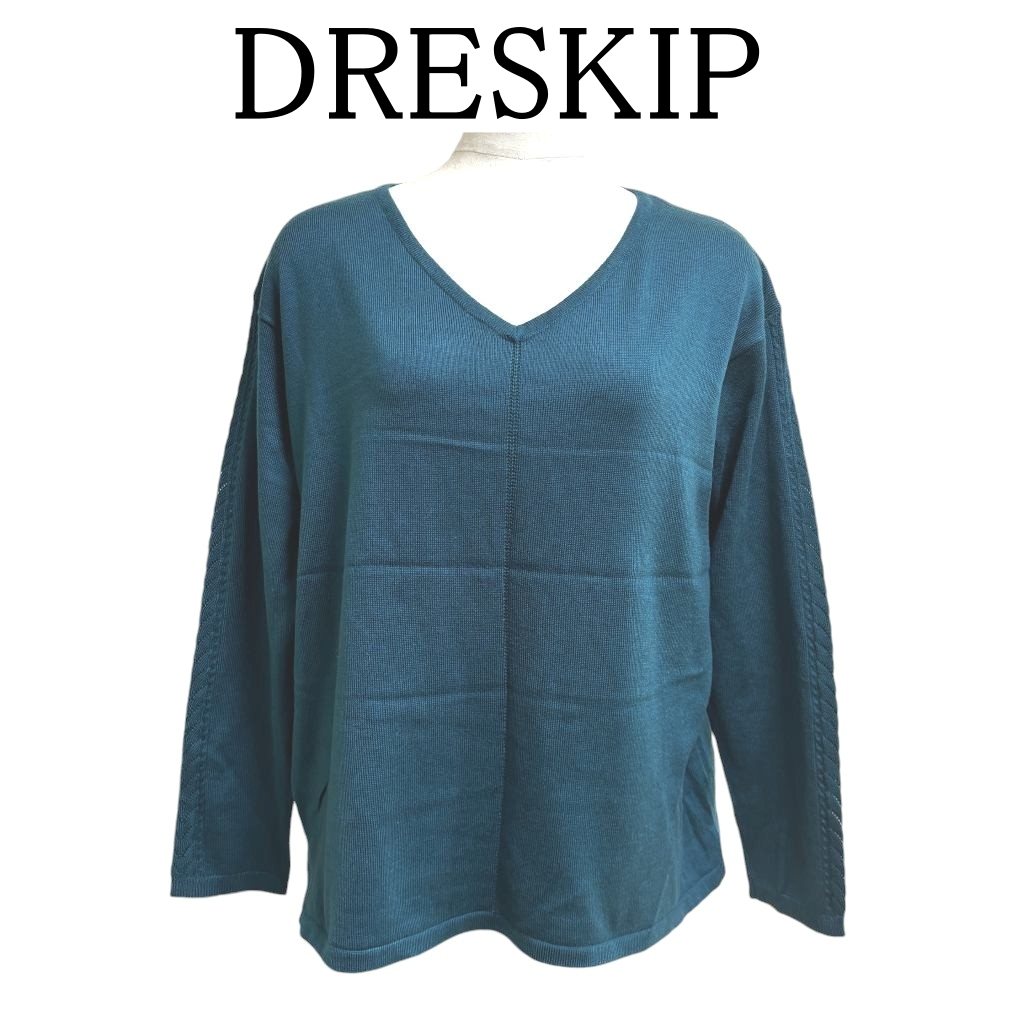 Yahoo!オークション - DRESKIP（ドレスキップ）レディース Vネックニッ...