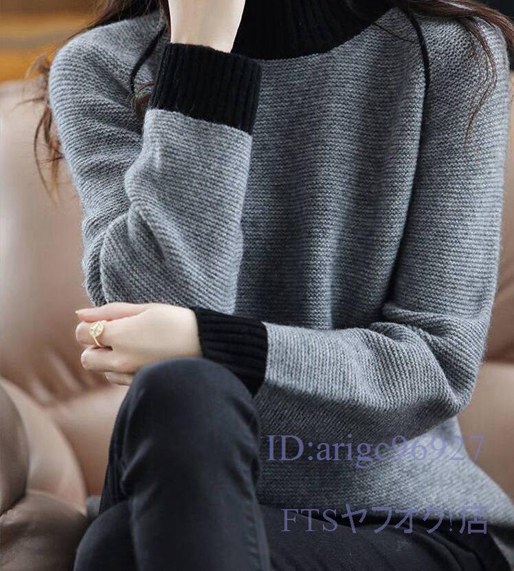 Yahoo!オークション - A0429 新品オシャレ ミンクカシミヤ混 配色 ニッ...