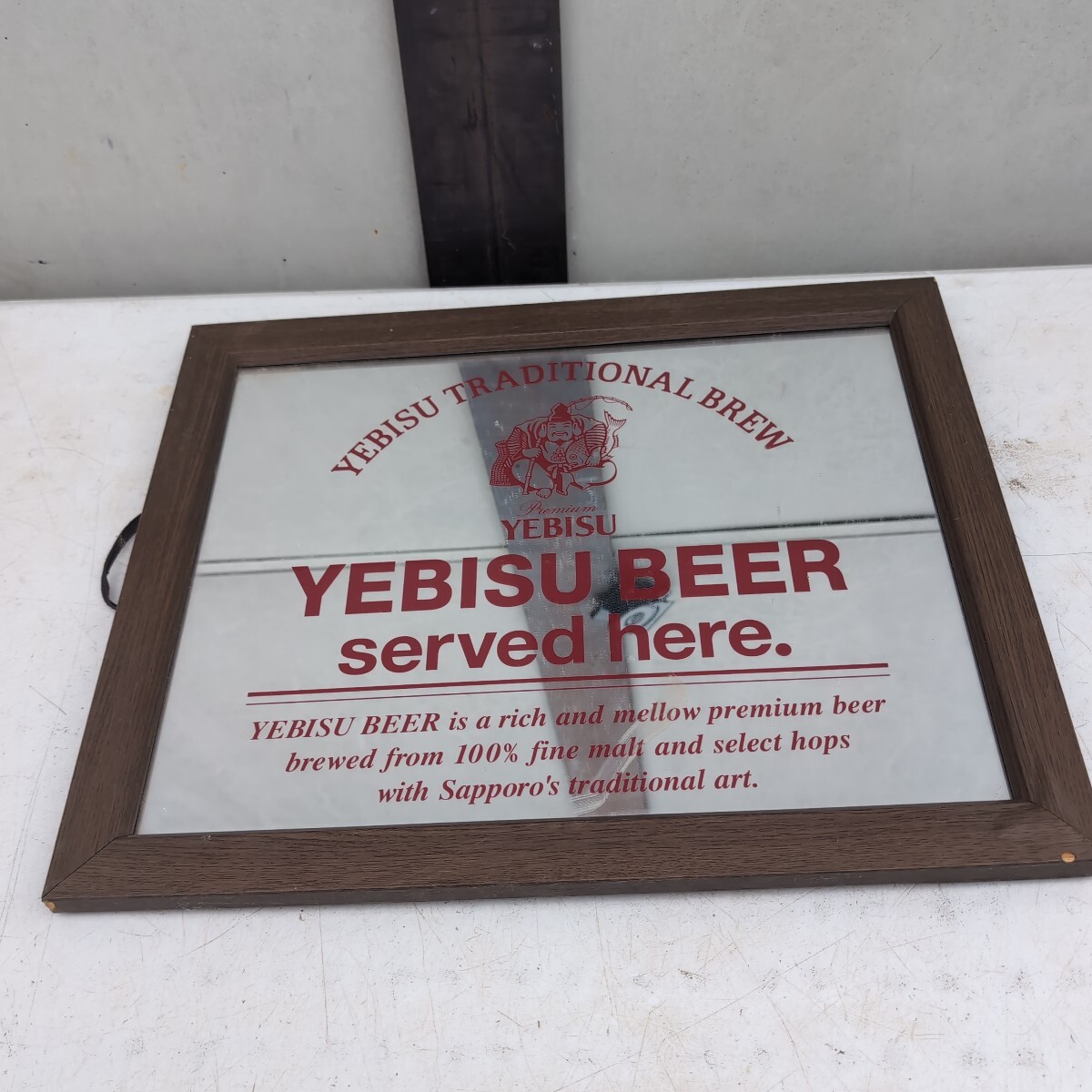 Yahoo!オークション - 鏡 YEBISU BEER 壁掛け ビンテージ アメリカ レ...