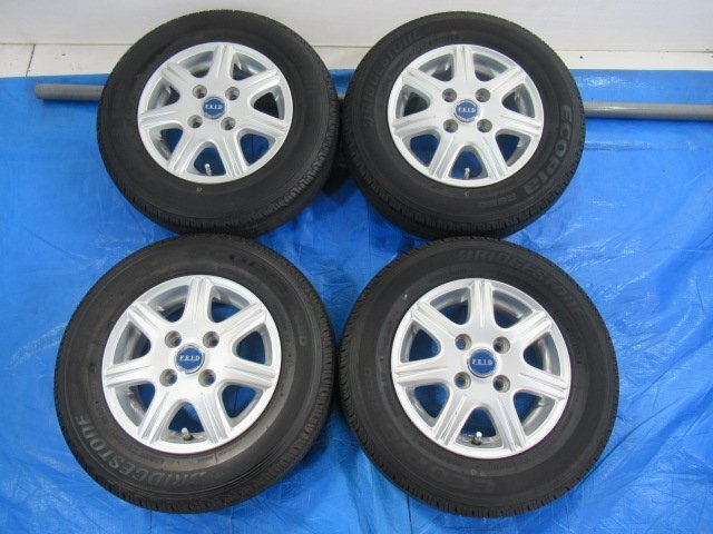 激安売切宣言 5555円 FEID 12-4B 4H/100 ET40 + BRIDGESTONE 145/80R12 6PR クリッパー エブリー ハイゼット サンバー Z00679 ...