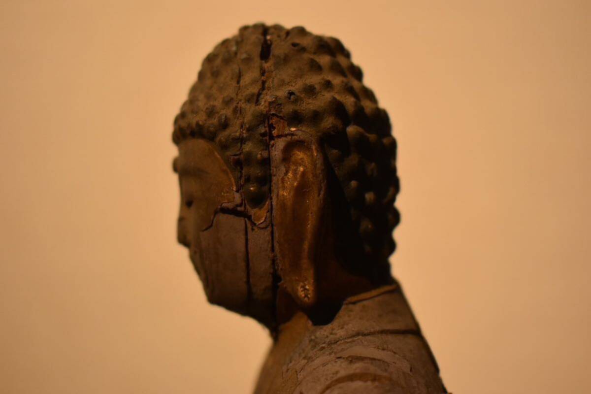 Yahoo!オークション - 【GE】M884【コレクター所蔵品】時代 木彫観音/...