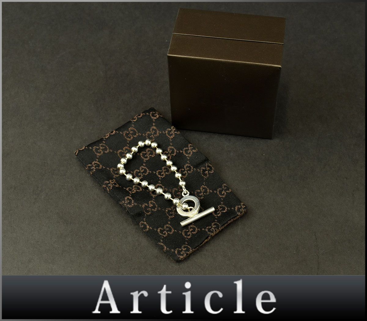 Yahoo!オークション - 187495 GUCCI グッチ ボールチェーン ブレスレッ...