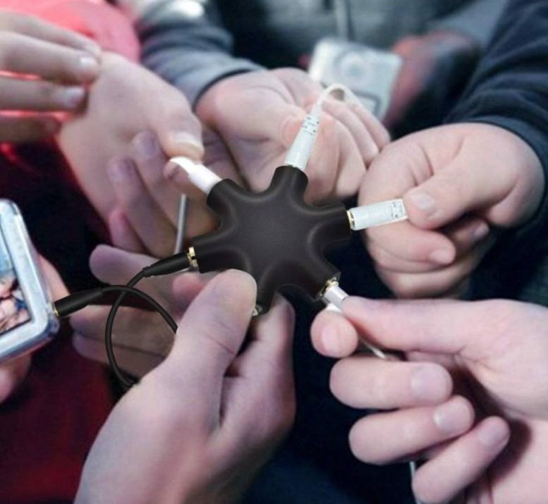 Yahoo!オークション - 【vaps_2】マルチイヤホンスプリッター 《ホワイ...