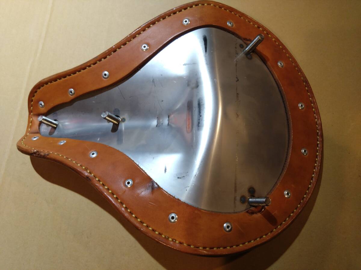 Yahoo!オークション - 本革 サドルレザー ソロシート 薄目 オールド コ...