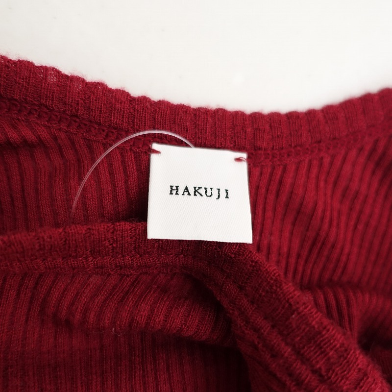 Yahoo!オークション - 【定価1.7万】ハクジ HAKUJI WOOL rib L/S PO ウ...