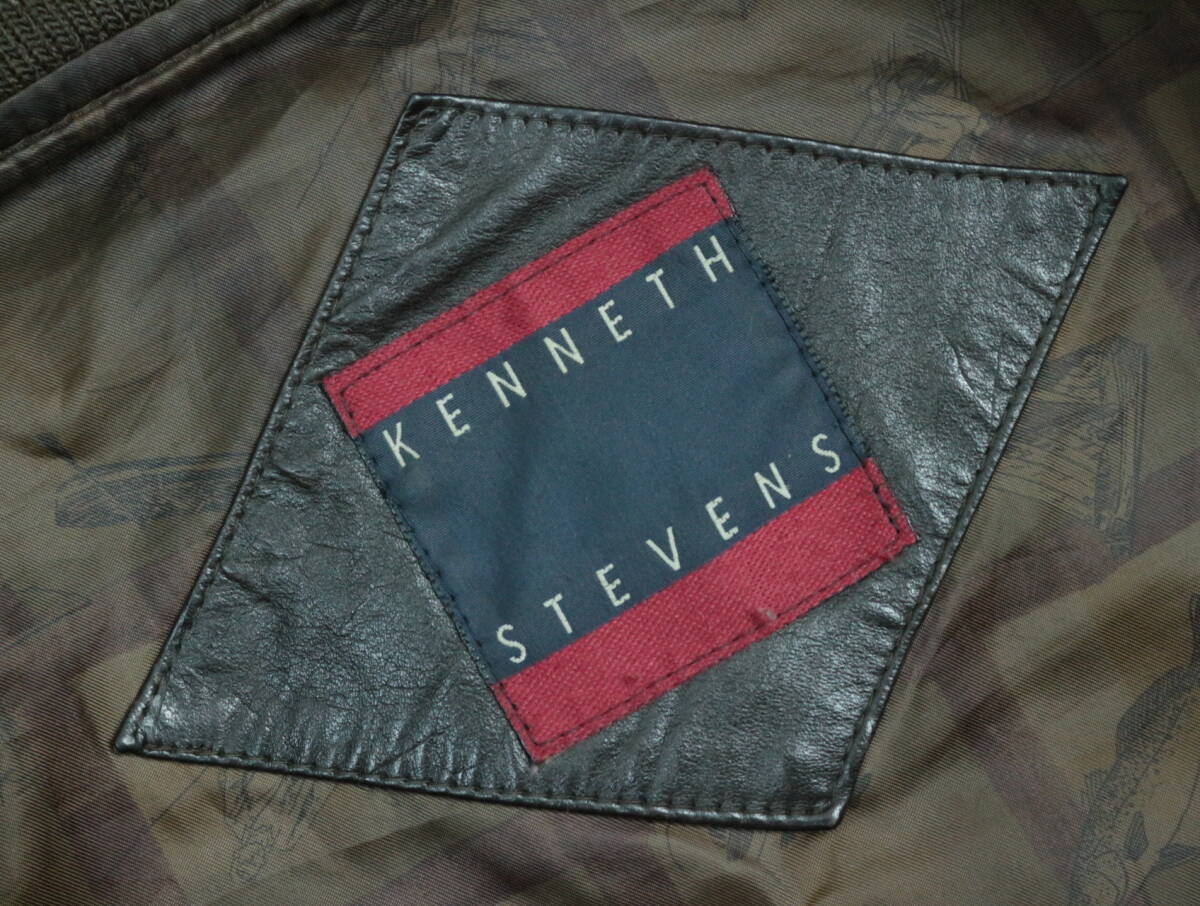 Yahoo!オークション - E359/KENNETH STEVENS/本革/レザージャケット/革...