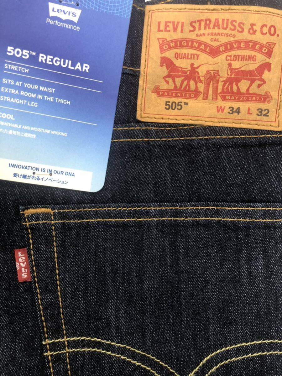 Yahoo!オークション - 新品 W34 Levi's505 REGULAR STRETCH COOL リー...