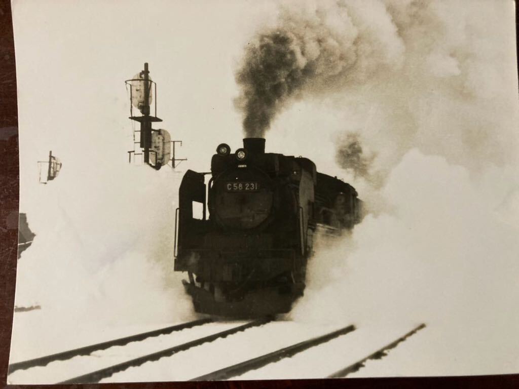 Yahoo!オークション - 昭和鉄道写真 雪の新庄区を出発するC58 231[小牛...