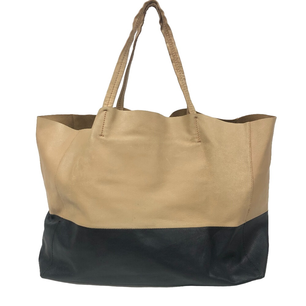 CELINE/セリーヌ ホリゾンタルカバ バイカラー レザー トート CELINE/セリーヌ ホリゾンタルカバ バイカラー レザー トート