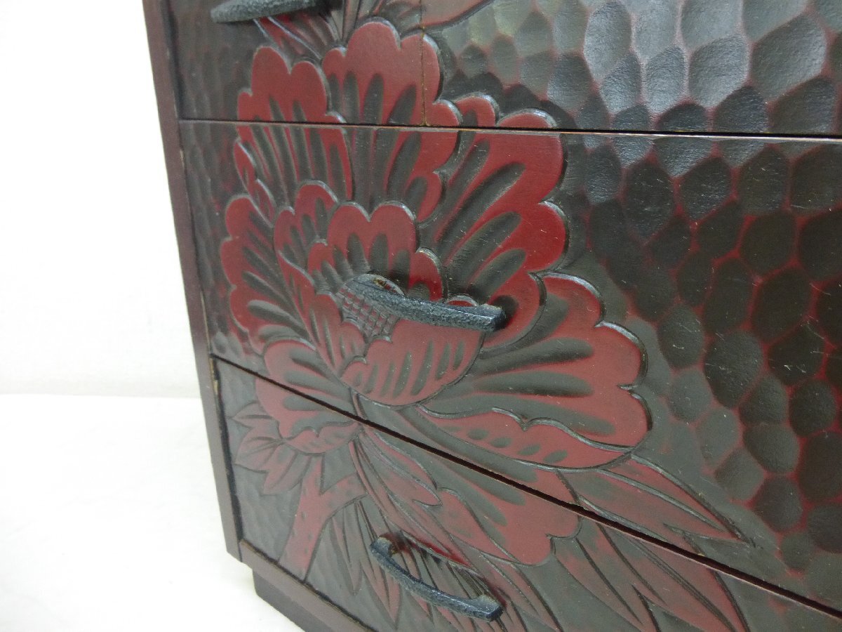 Yahoo!オークション - 11085 鎌倉彫 5段ミニ箪笥 箪笥 5段たんす ミニ...