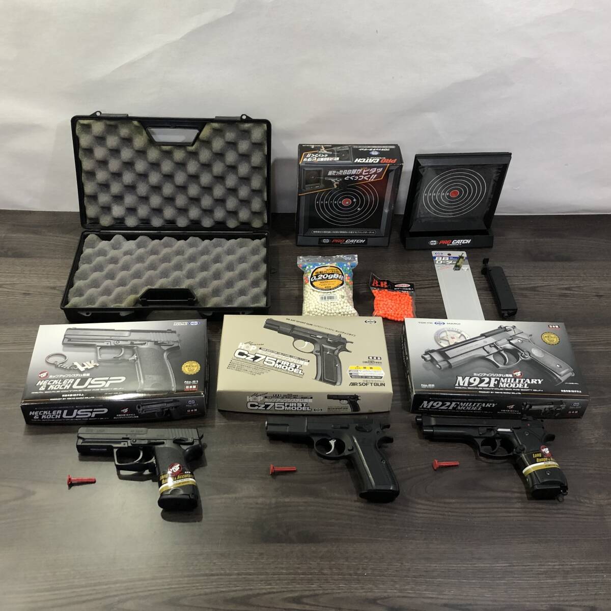 Yahoo!オークション - A322 1円～ 東京マルイ エアガン USP Cz75 M92F ...