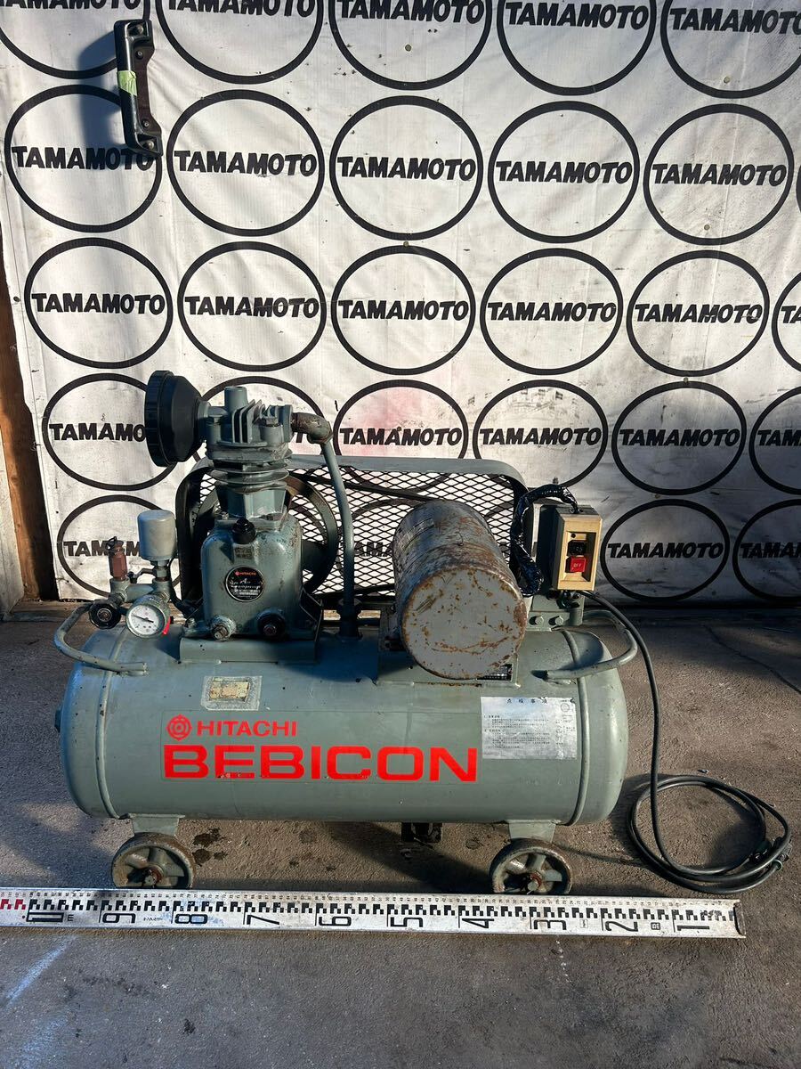 Yahoo!オークション - HITACHI BEBICON 0.75P-9.5VSエアーコンプレッサ...