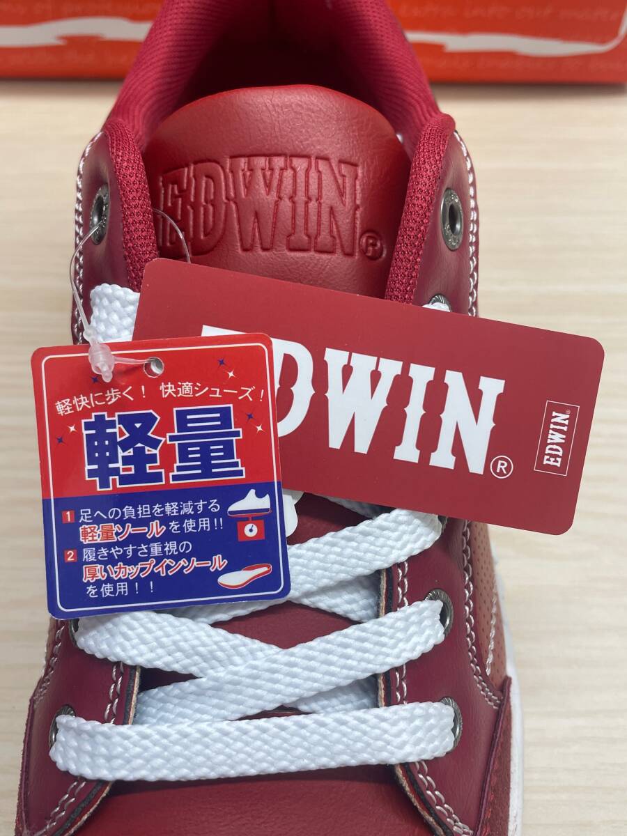 Yahoo!オークション - 1463 未使用品 EDWIN エドウィン スニーカー 赤...