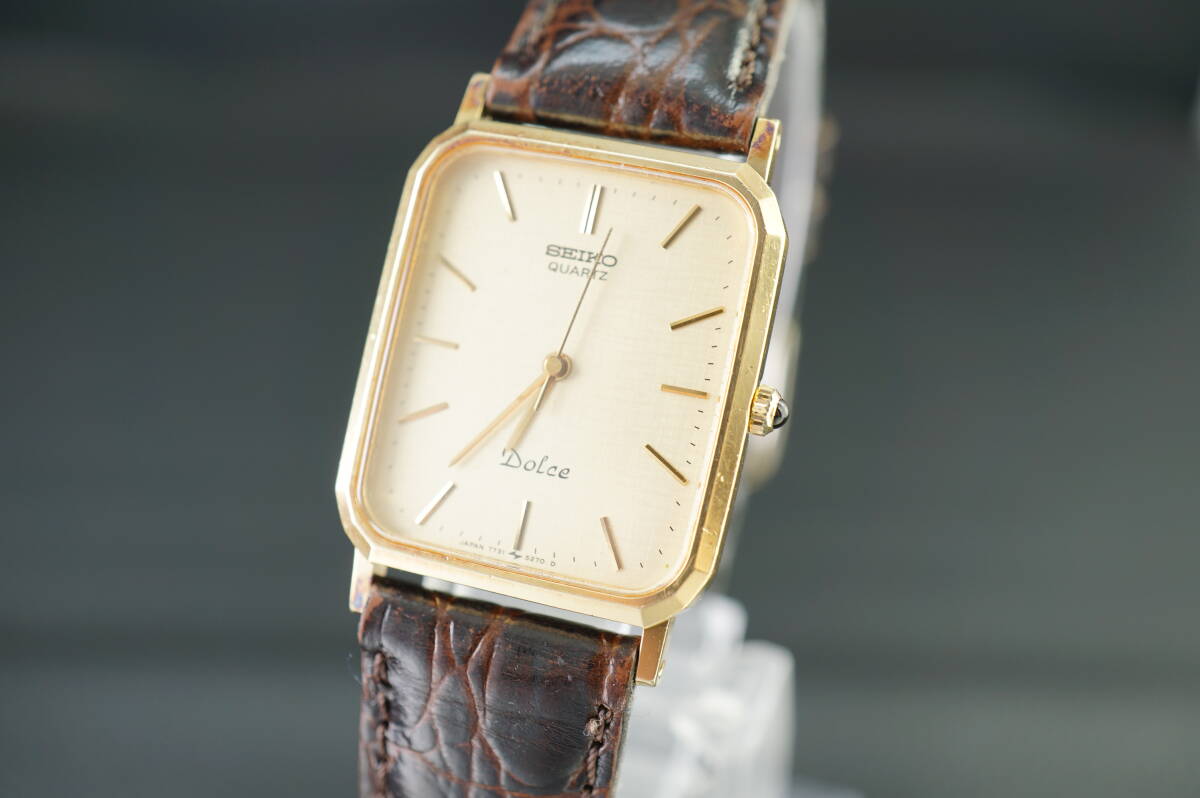 B8 20 Y A98 Seiko セイコー ドルチェ 7731 5240 メンズ腕時計 電池交換済み稼働品 ドルチェ |売買された