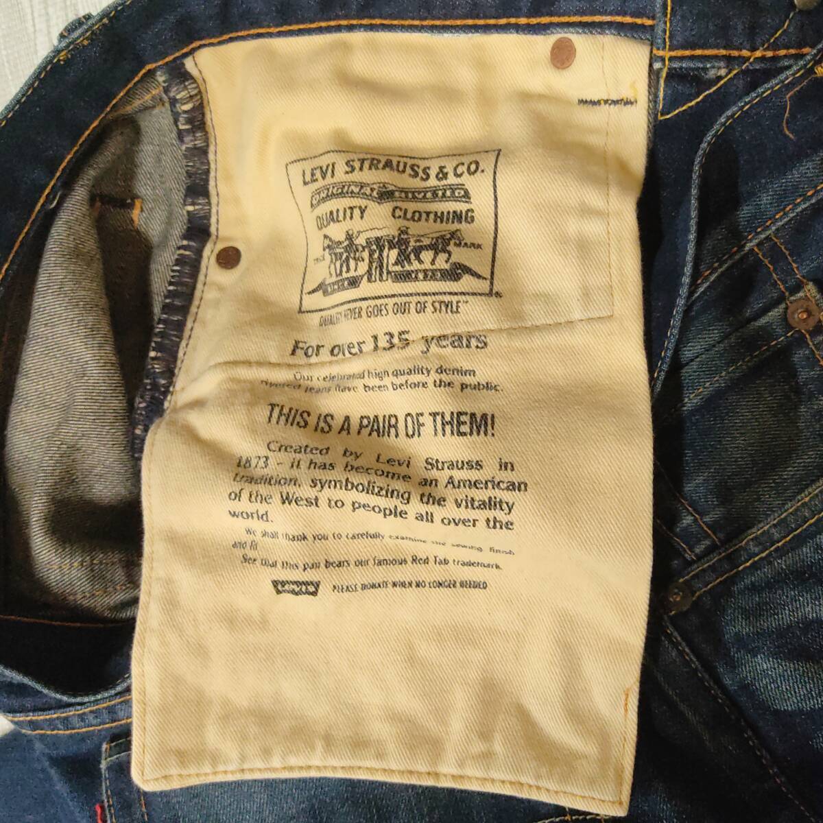 Levi's 505 W33 L33 股下83cm 135周年モデル ボタン裏3029 紺 Levi's 505 W33 L33 股下83cm 135周年モデル ボタン裏3029 紺