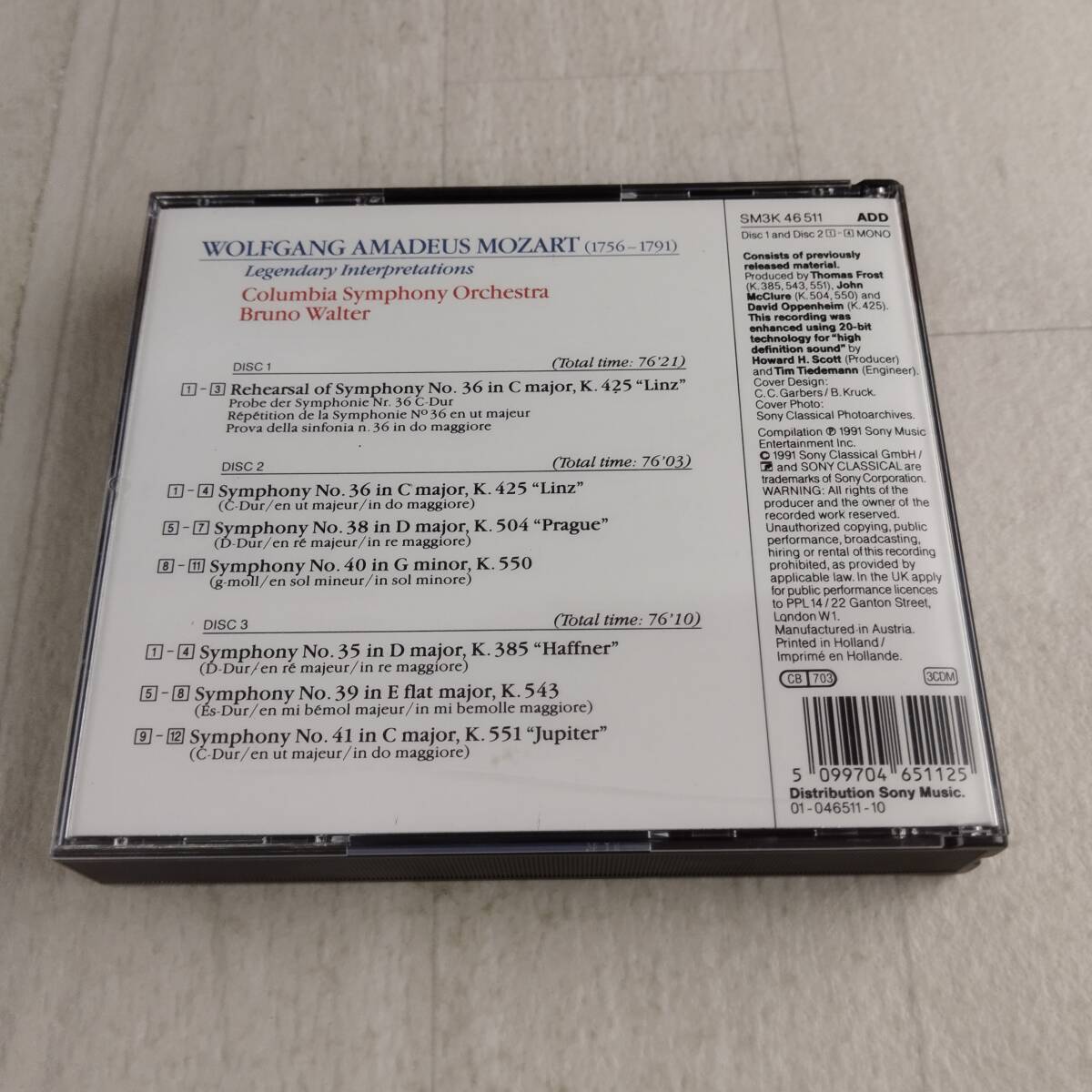Yahoo!オークション - 2C18 CD BRUNO WALTER COLUMBIA SYMPHONY ORCHES...