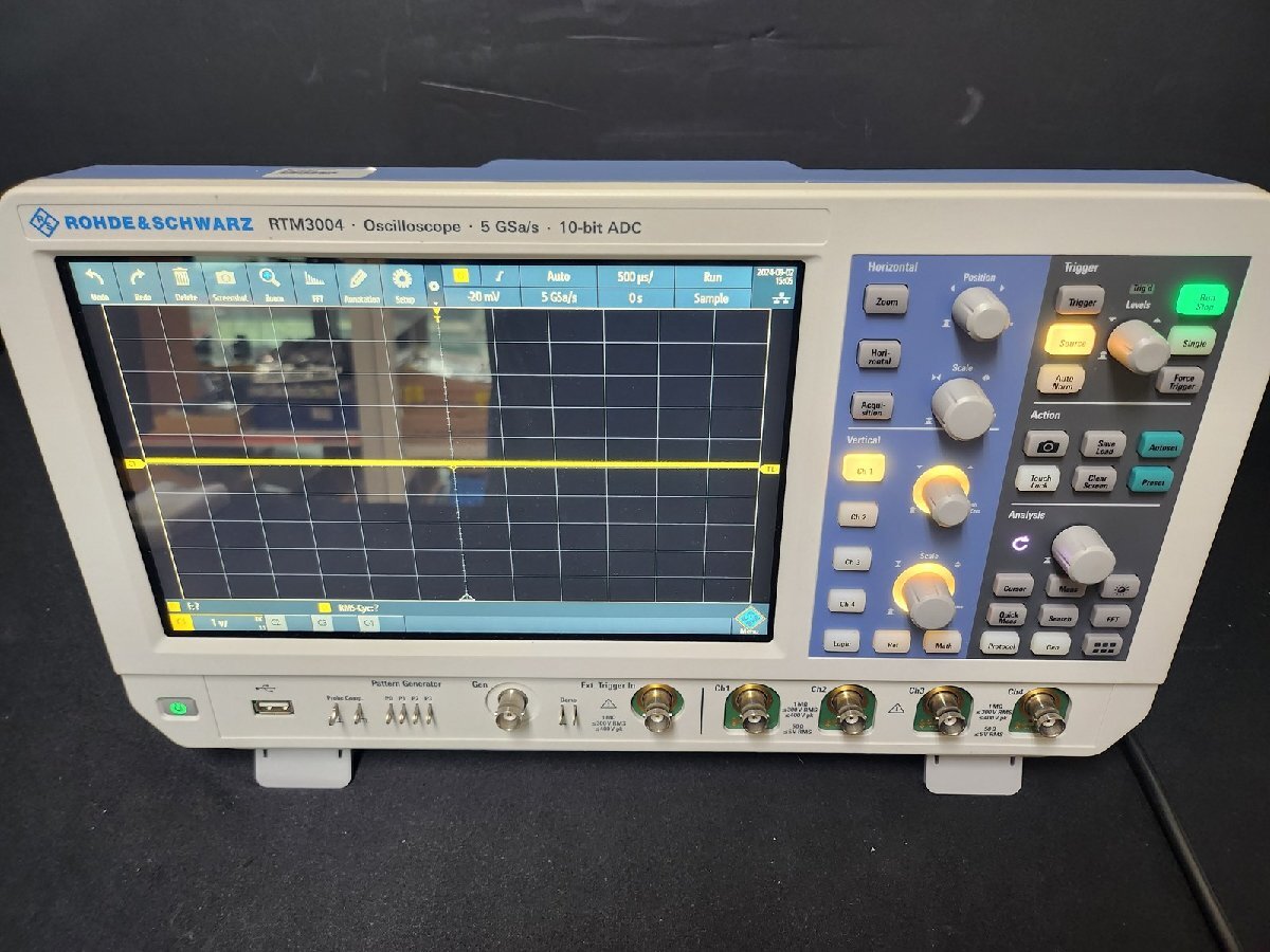 【NBC】R&S RTM3004 デジタル・オシロスコープ 4ch， 5GSa/s， 500MHz(Opt. B245) Oscilloscope (中古 2384)
