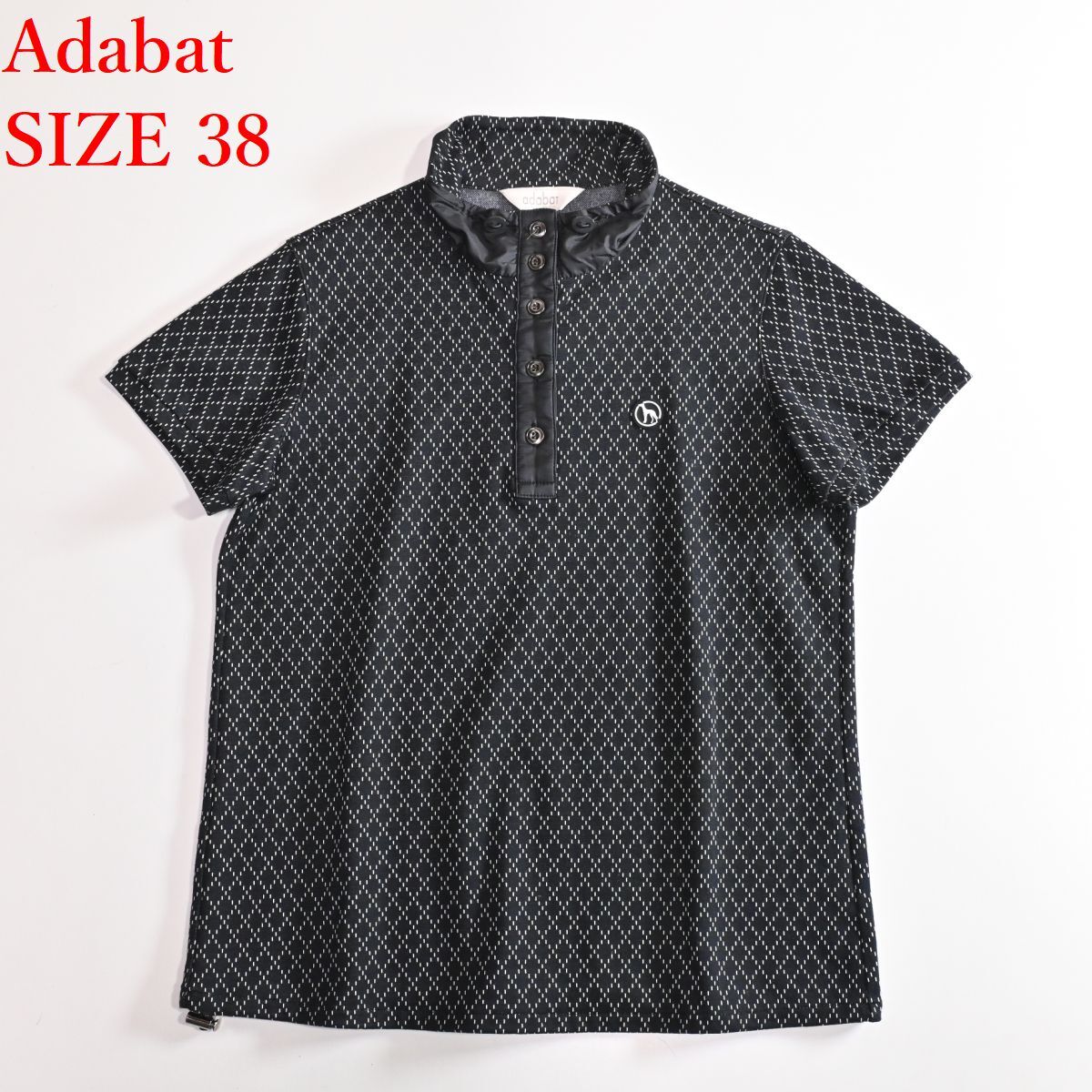 Yahoo!オークション - A2 サイズ38 美品 adabat 黒 半袖プルオーバー