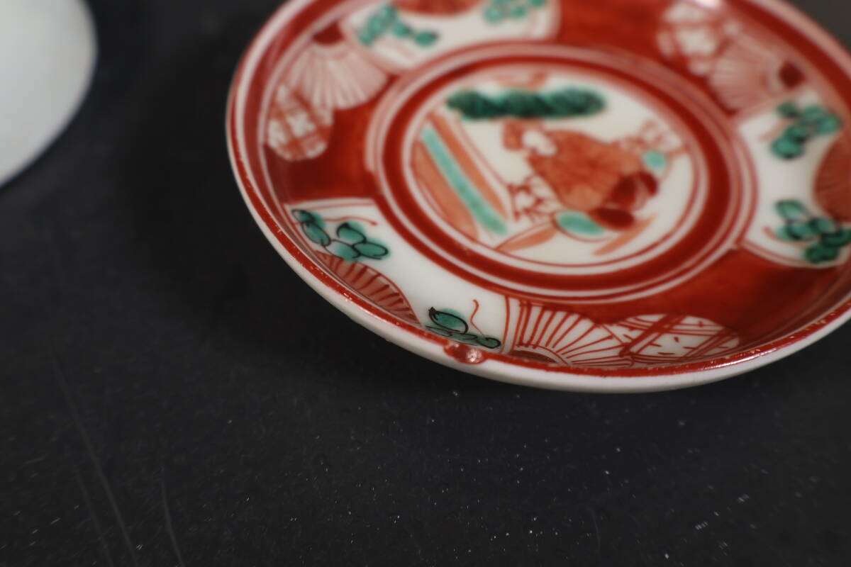 Yahoo!オークション - 【和】(A331) 時代古作 江戸 古伊万里 赤絵人物...