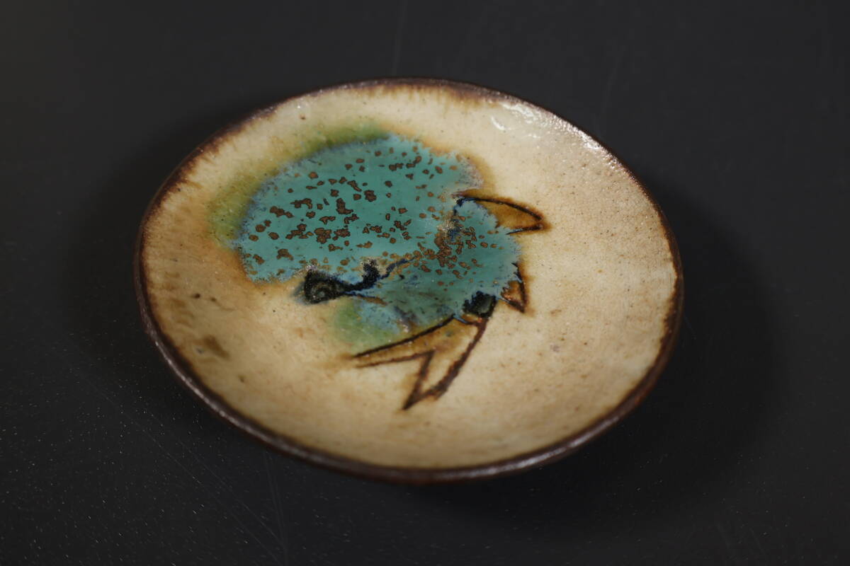 Yahoo!オークション - 【和】(A474) 時代古作 古壺屋焼魚紋平杯 平鉢 ...