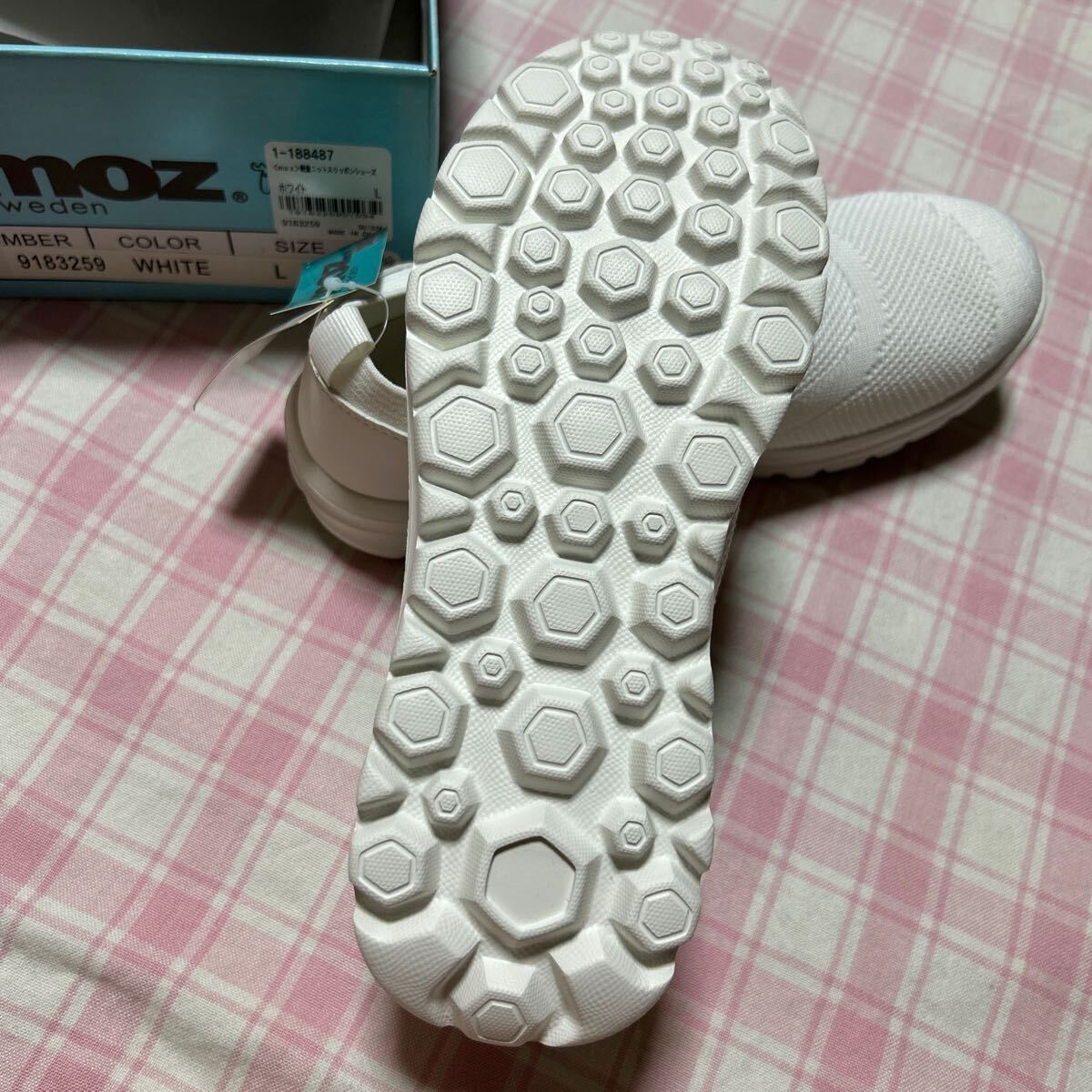 Yahoo!オークション - 送料無料 MOZ 軽量ニットスリッポンシューズ L