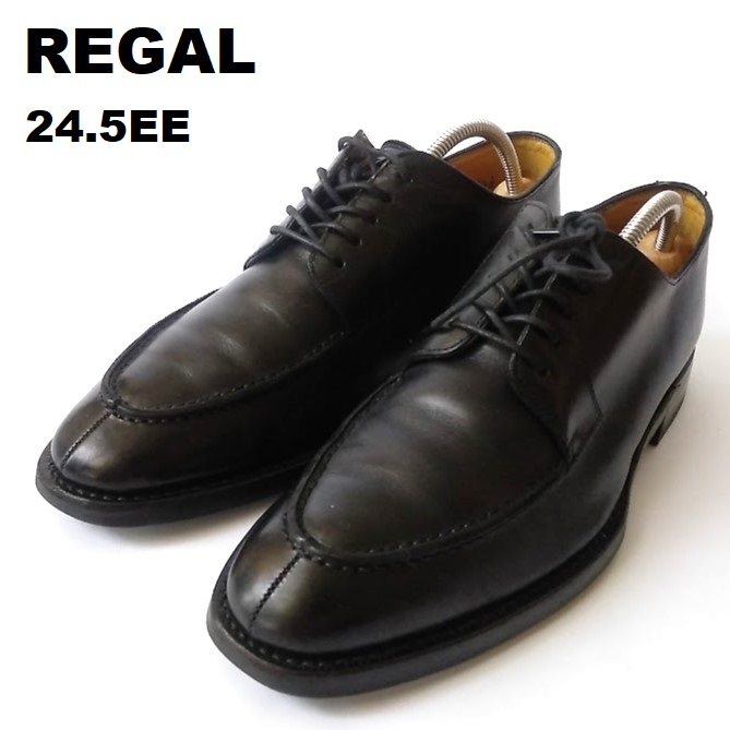 Yahoo!オークション - リーガル REGAL Uチップブラックシューズ/ビジネ...