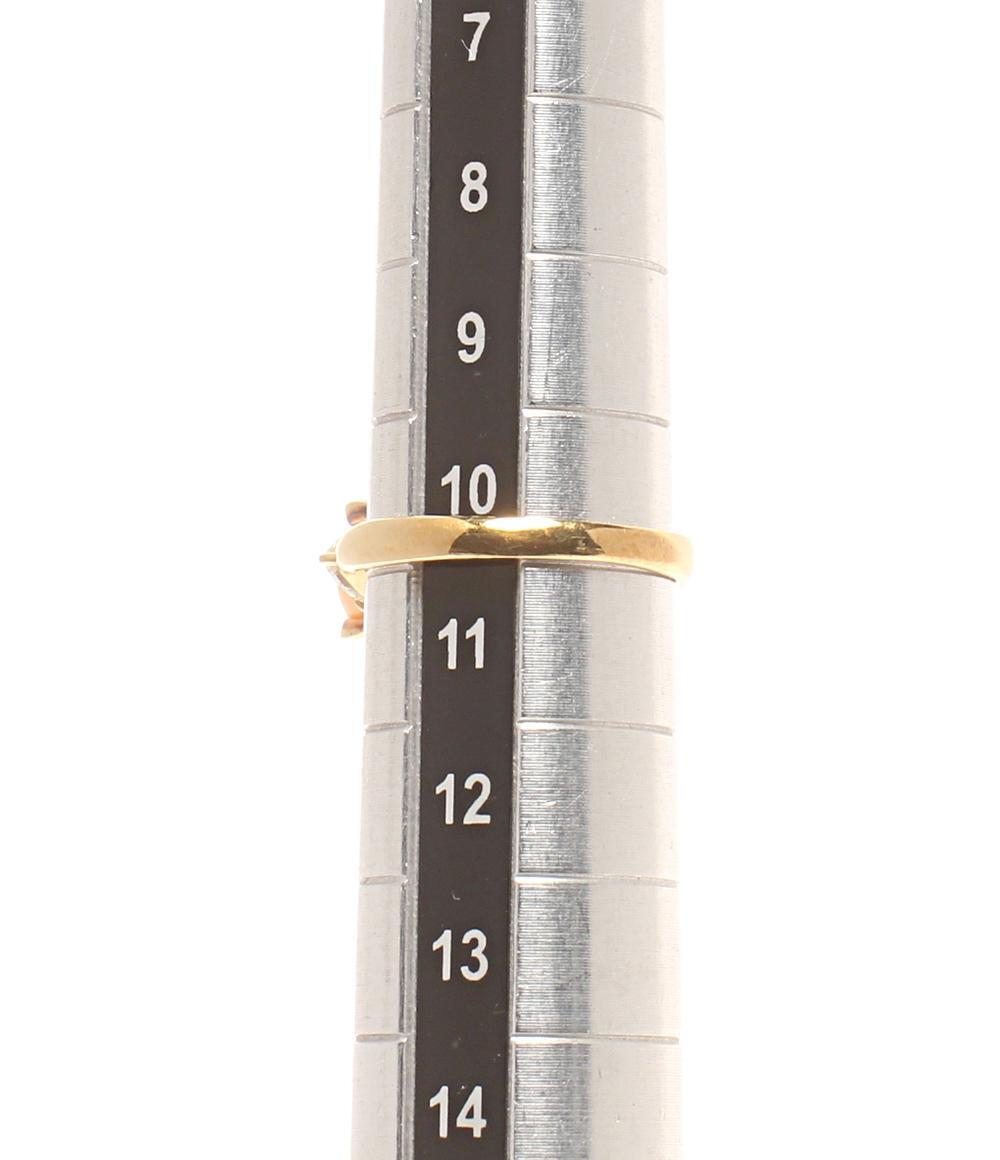 Yahoo!オークション - リング 指輪 K18 ダイヤ0.45ct イエローパール 8...