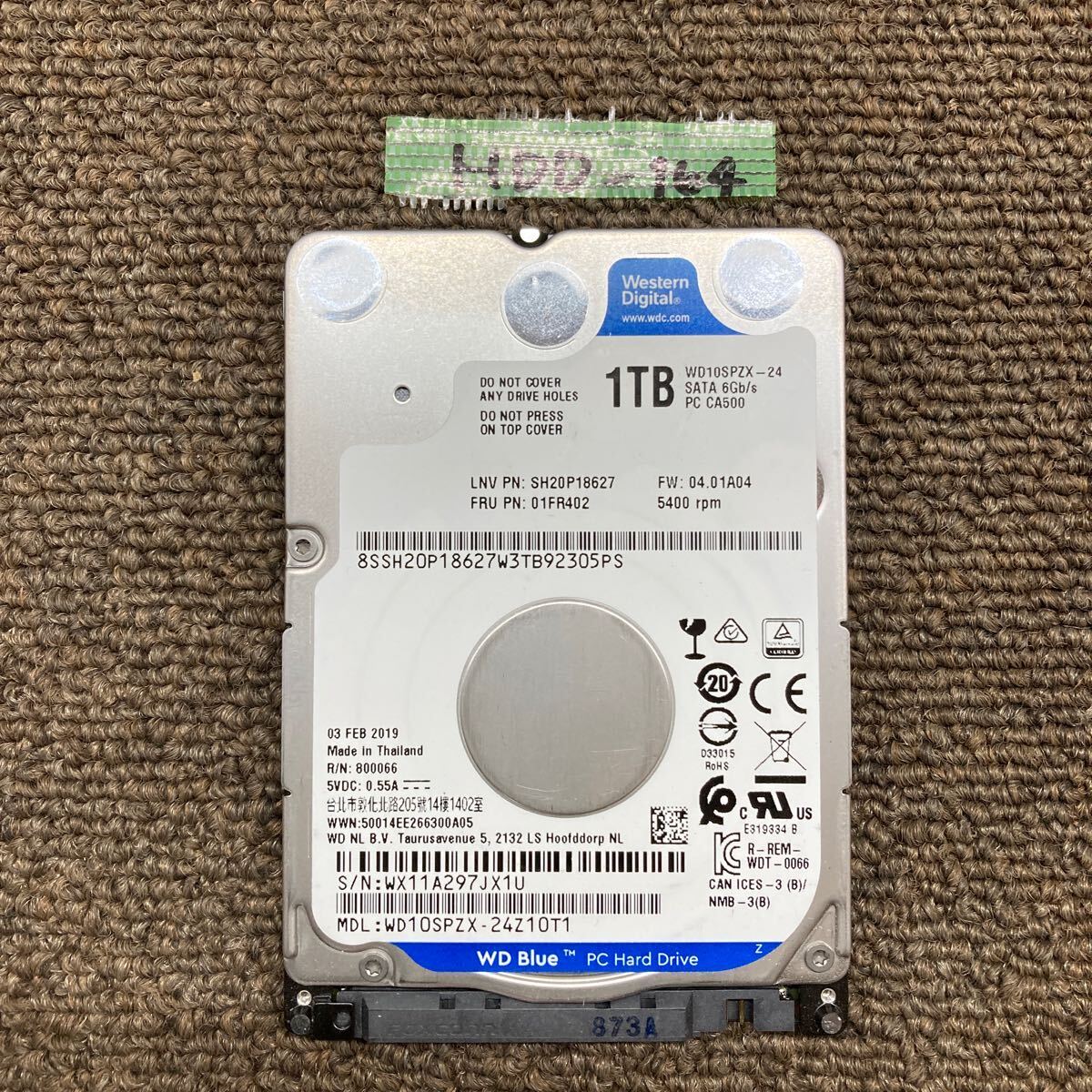 Yahoo!オークション - HDD-164 激安 HDD1TB 2.5インチ SATA 1922時間 ...