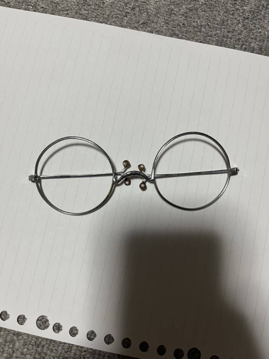 vintage 丸メガネ 眼鏡 こめかみ アンティーク 骨董品 レトロ ヴィンテージ テンプル つる 10s 20s 30s 40s 50s 明治 昭和 大正(その他)｜売買されたオークション ...