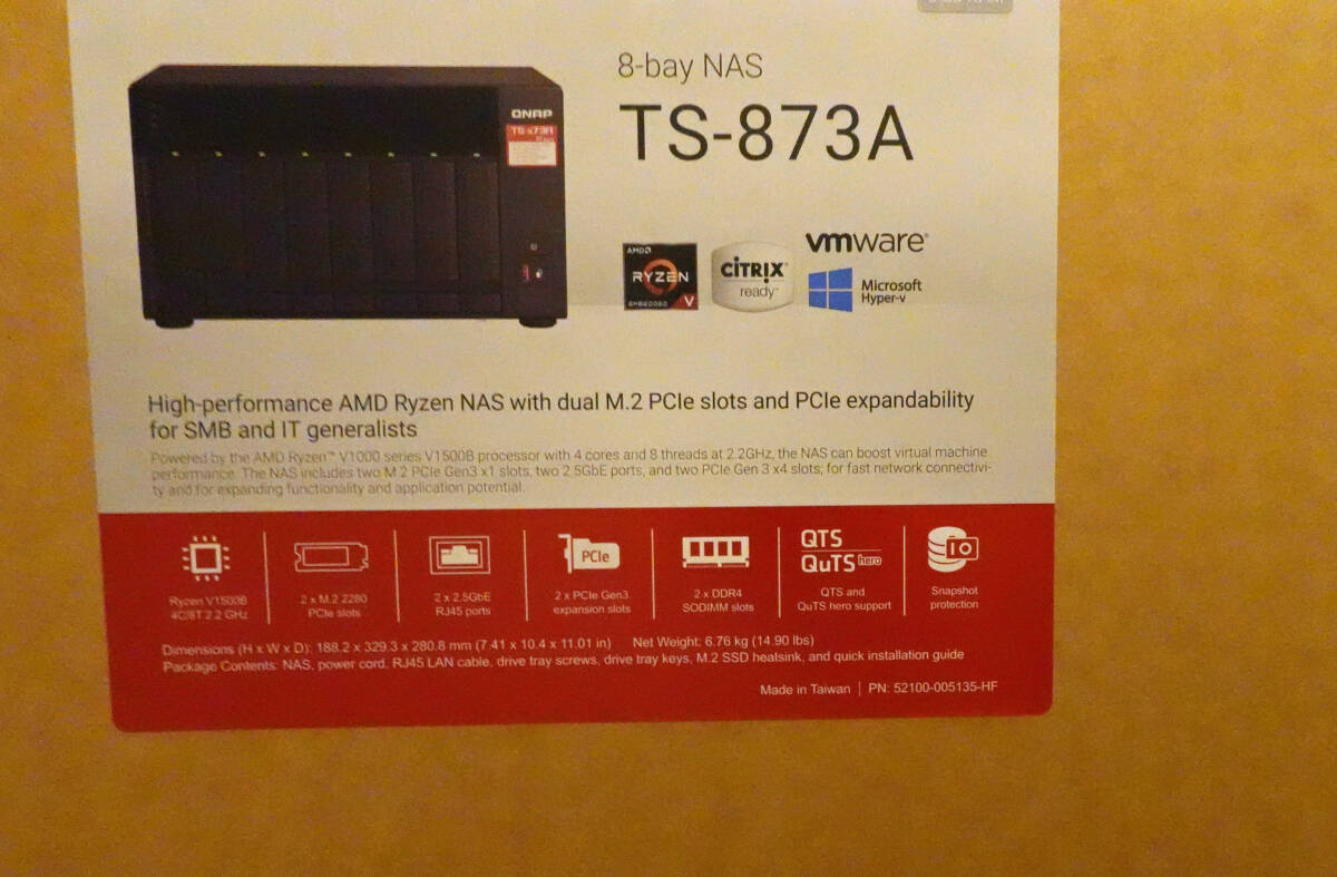 Yahoo!オークション - [新品] QNAP キューナップ TS-873A AMD Ryzen ク...