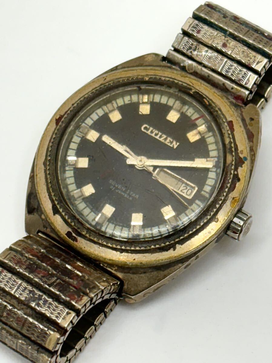 CITIZEN SEVEN STAR 21石 AT 自動巻き メンズ 腕時計 シチズン セブンスター デイデイト 当時物 レトロ 3針 SS ビンテージ(シチズン)｜売買されたオークション情報 ...