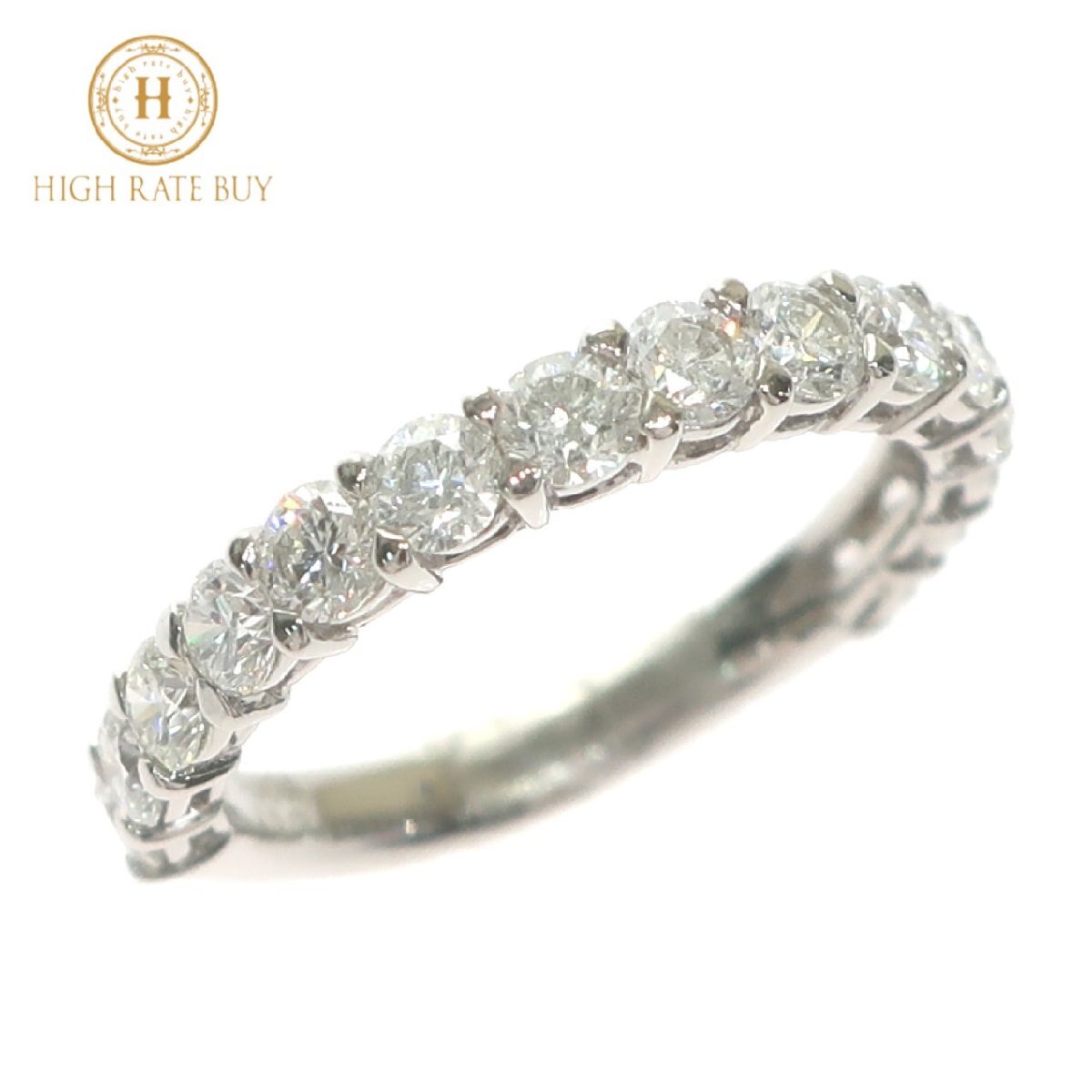 Yahoo!オークション - 【未使用品】ハーフエタニティ ダイヤモンド リ...