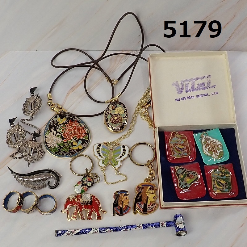 Yahoo!オークション - AC-5179 ヴィンテージアクセサリー 七宝焼など ...