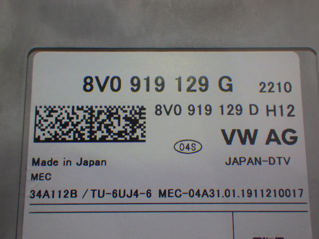 Yahoo!オークション - 73 アウディ A3 純正 8VCXS 令和1年 CXS TVチュ...