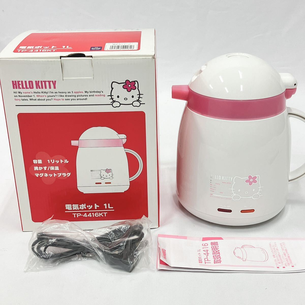 Yahoo!オークション - 美品 動作品 ハローキティ 電気ポット 1L サンリ...