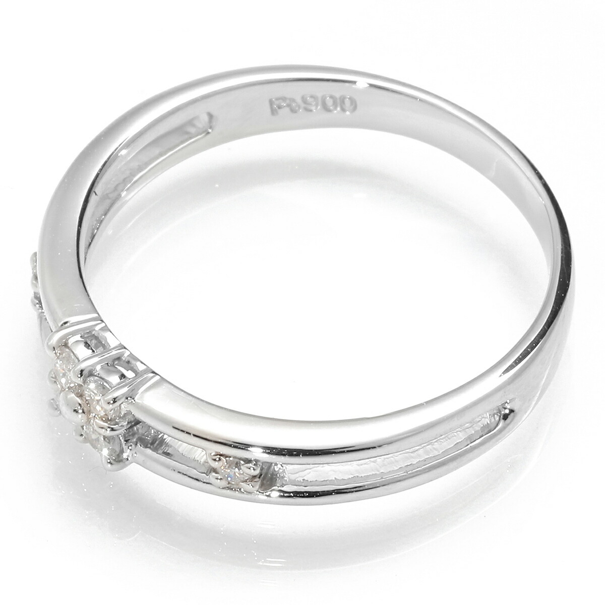 Yahoo!オークション - オープンデザインリング 指輪 ダイヤモンド Pt90...