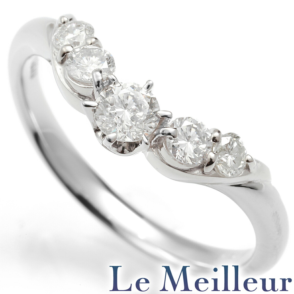 Yahoo!オークション - ソリティアリング 指輪 ダイヤモンド 0.5ct Pt90...