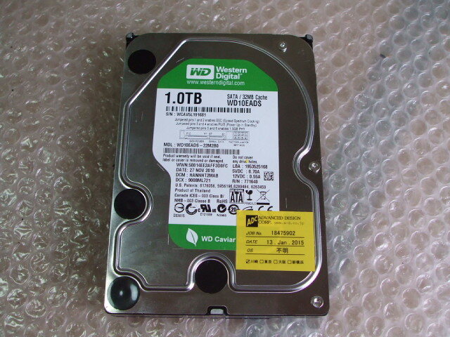 Yahoo!オークション - WDC 1TB 3.5inch HDD WD10EADS-1681 ジャンク