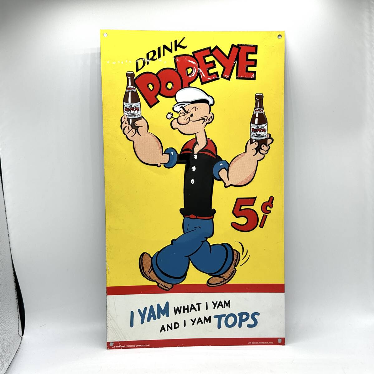 Yahoo!オークション - DRINK POPEYE ポパイ ブリキ看板