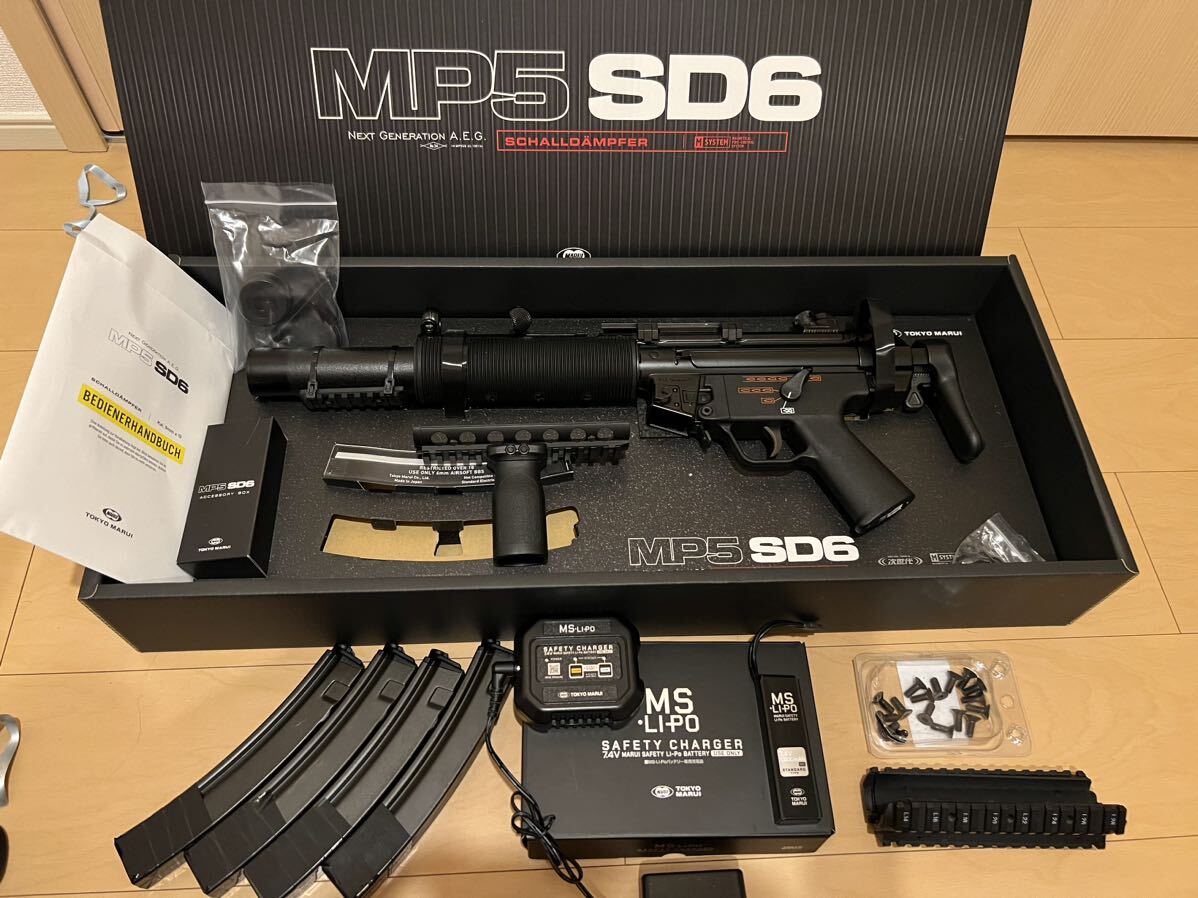 Yahoo!オークション - 次世代MP5 SD6 TOKYOマルイ&MSLi-poバッテリー付...
